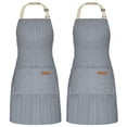 2 Pack Kitchen Cooking Aprons, Adjustable Bib Soft Chef Apron with 2 ...