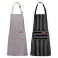 2-Pack Kitchen Cooking Aprons, Adjustable Soft Chef Aprons With 2 ...