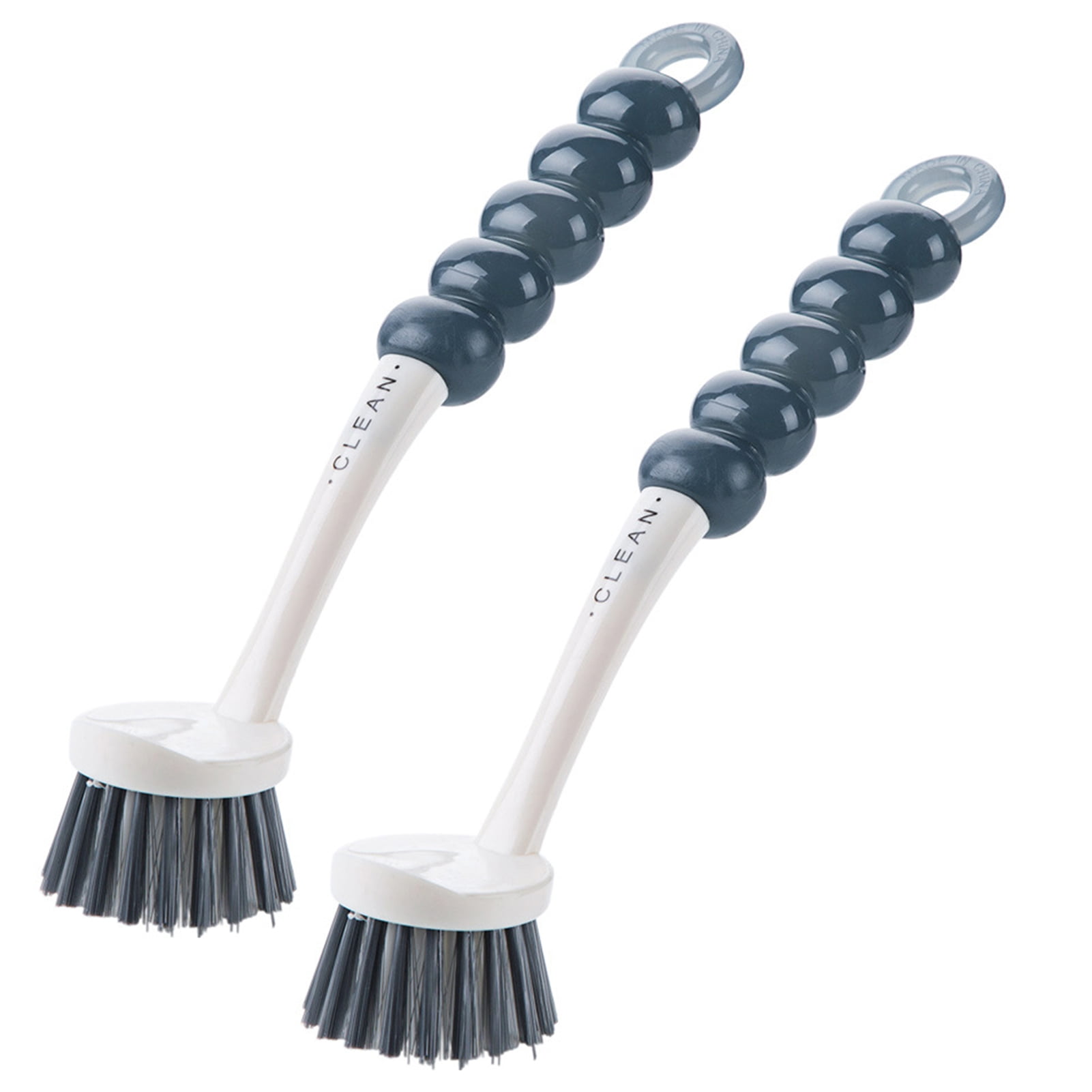 2 Pack Kitchen Dish Brushes, Heavy-Duty Dish Scrubber Built-in Scraper ...