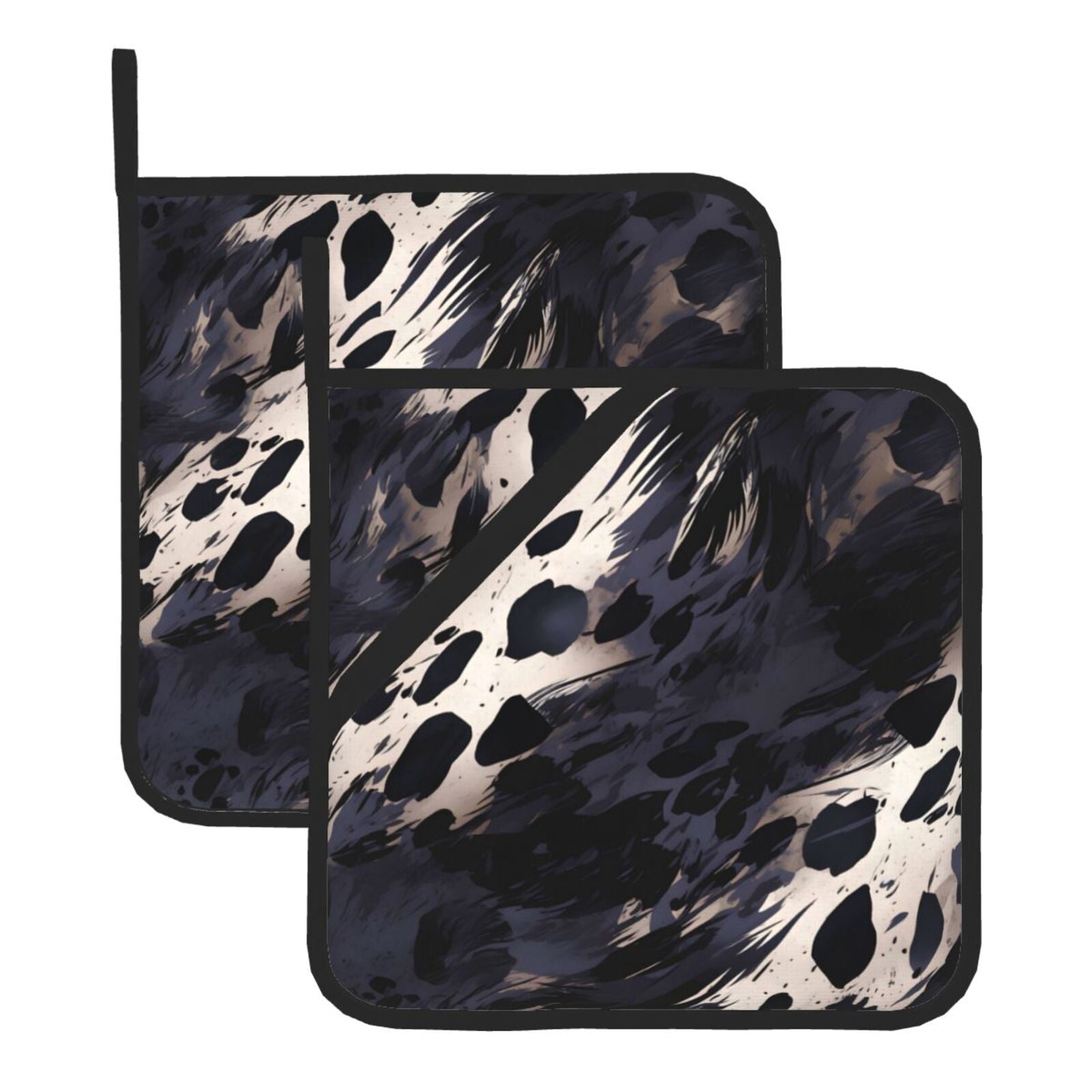 2 Pack Kitchen Pot Holders Heat Resistant Oven Hot Pads With Hand ...