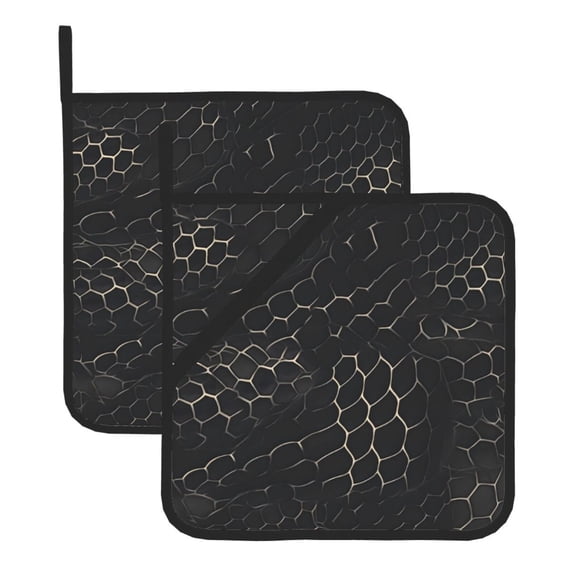 2 Pack Kitchen Pot Holders Heat Resistant Oven Hot Pads With Hand ...