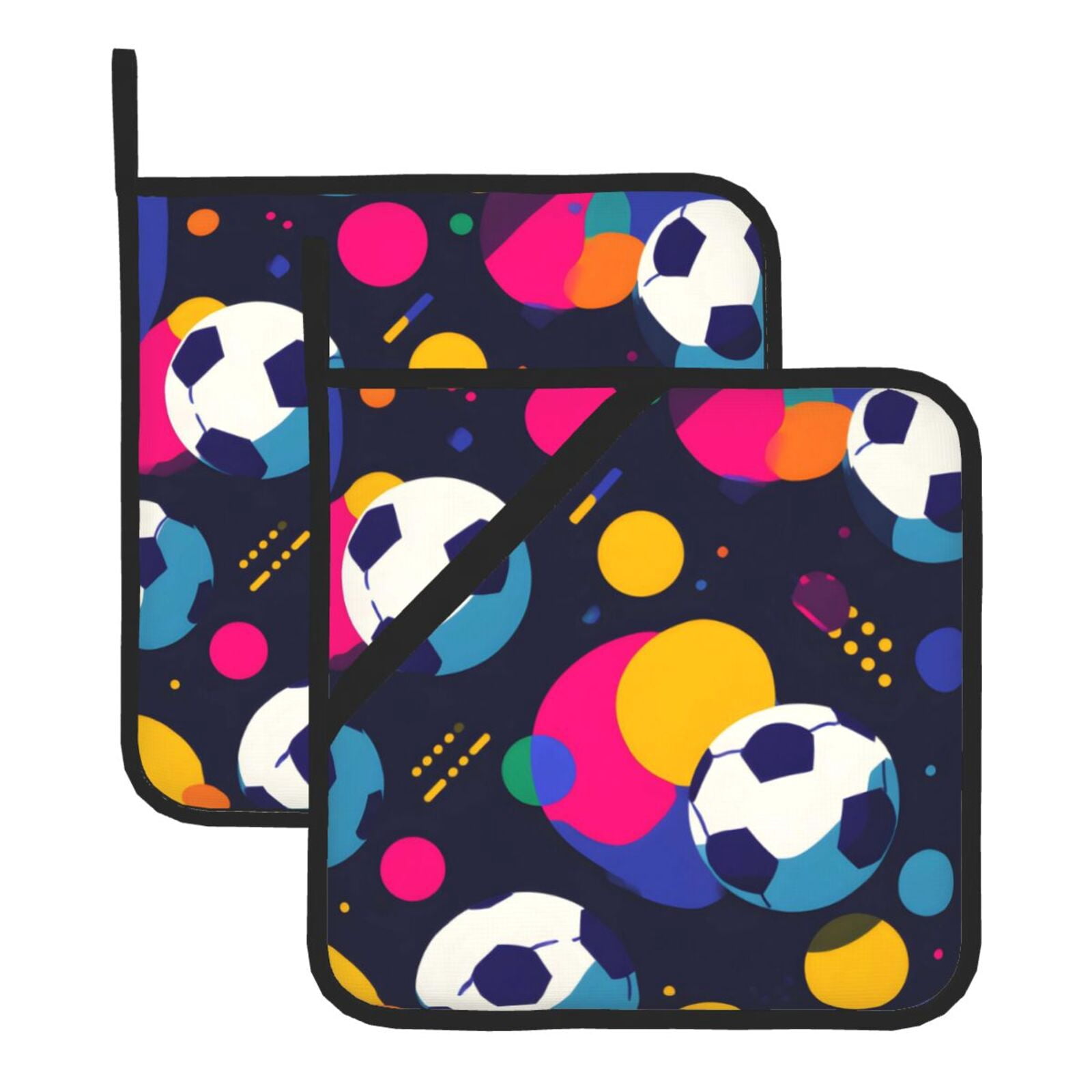2 Pack Kitchen Pot Holders Heat Resistant Oven Hot Pads With Hand ...