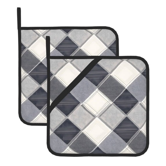 2 Pack Kitchen Pot Holders Heat Resistant Oven Hot Pads With Hand ...