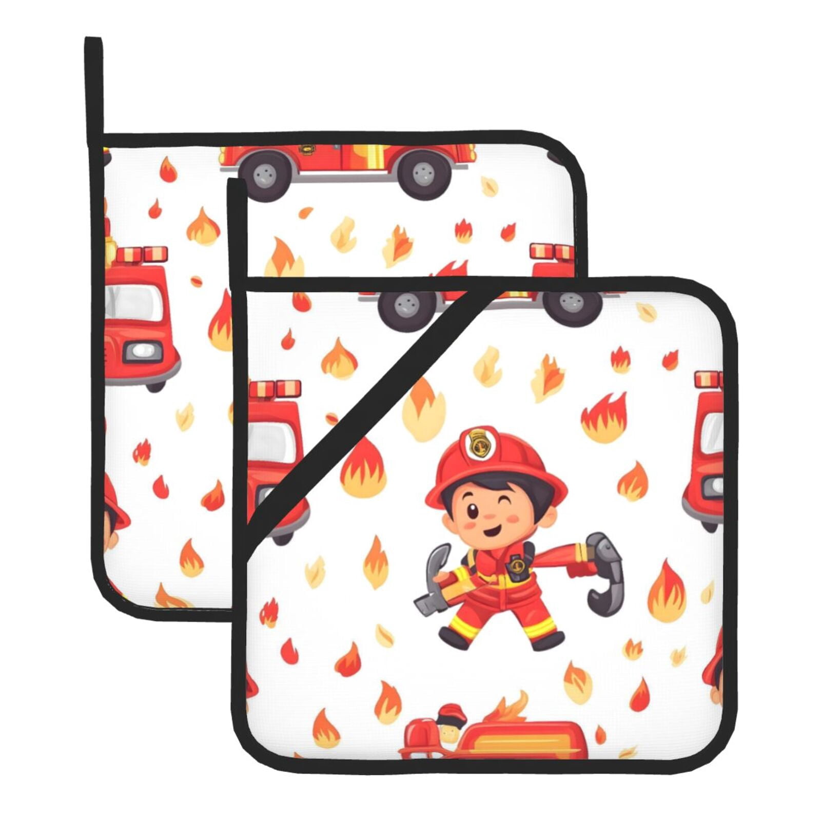 2 Pack Kitchen Pot Holders Heat Resistant Oven Hot Pads With Hand ...
