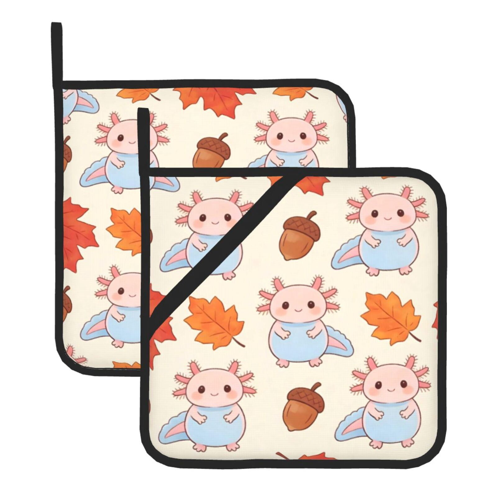 2 Pack Kitchen Pot Holders Heat Resistant Oven Hot Pads With Hand ...