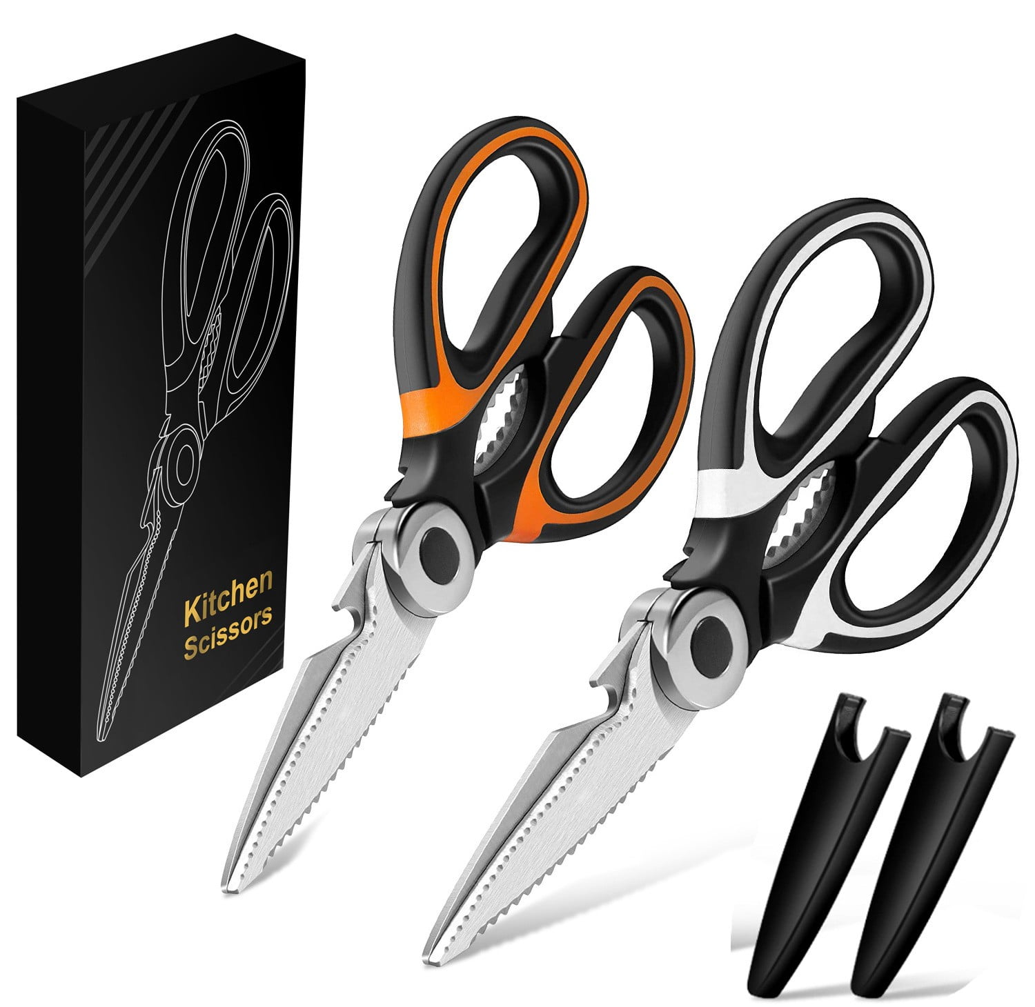 2 Pack Kitchen Scissors All Purpose Kitchen Shears Heavy Duty Scissors ...