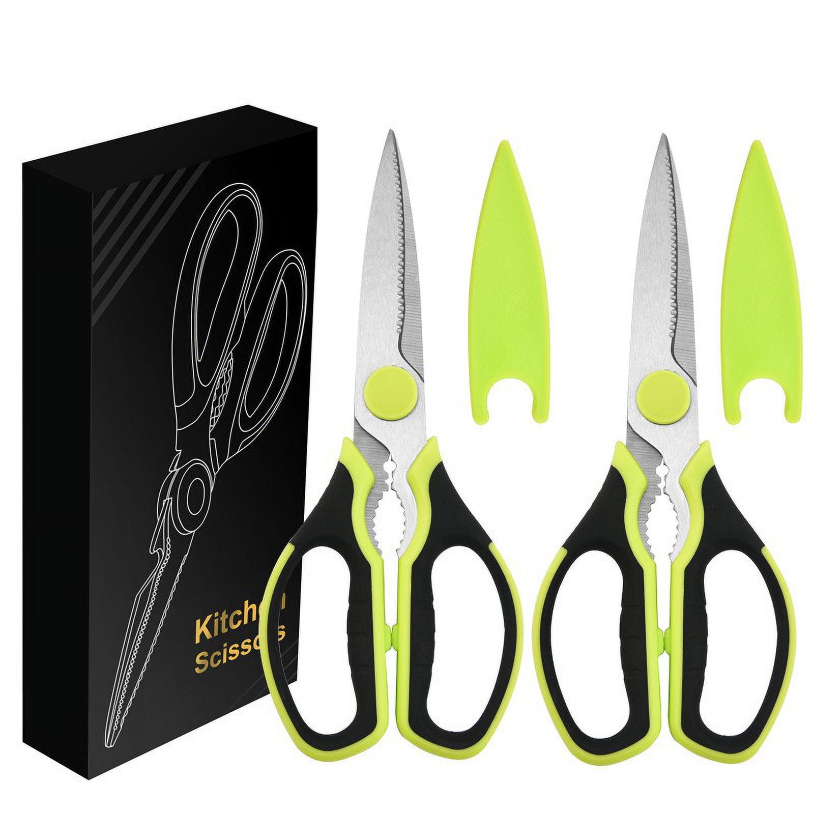 2 Pack Kitchen Scissors All Purpose Kitchen Shears Heavy Duty Scissors ...