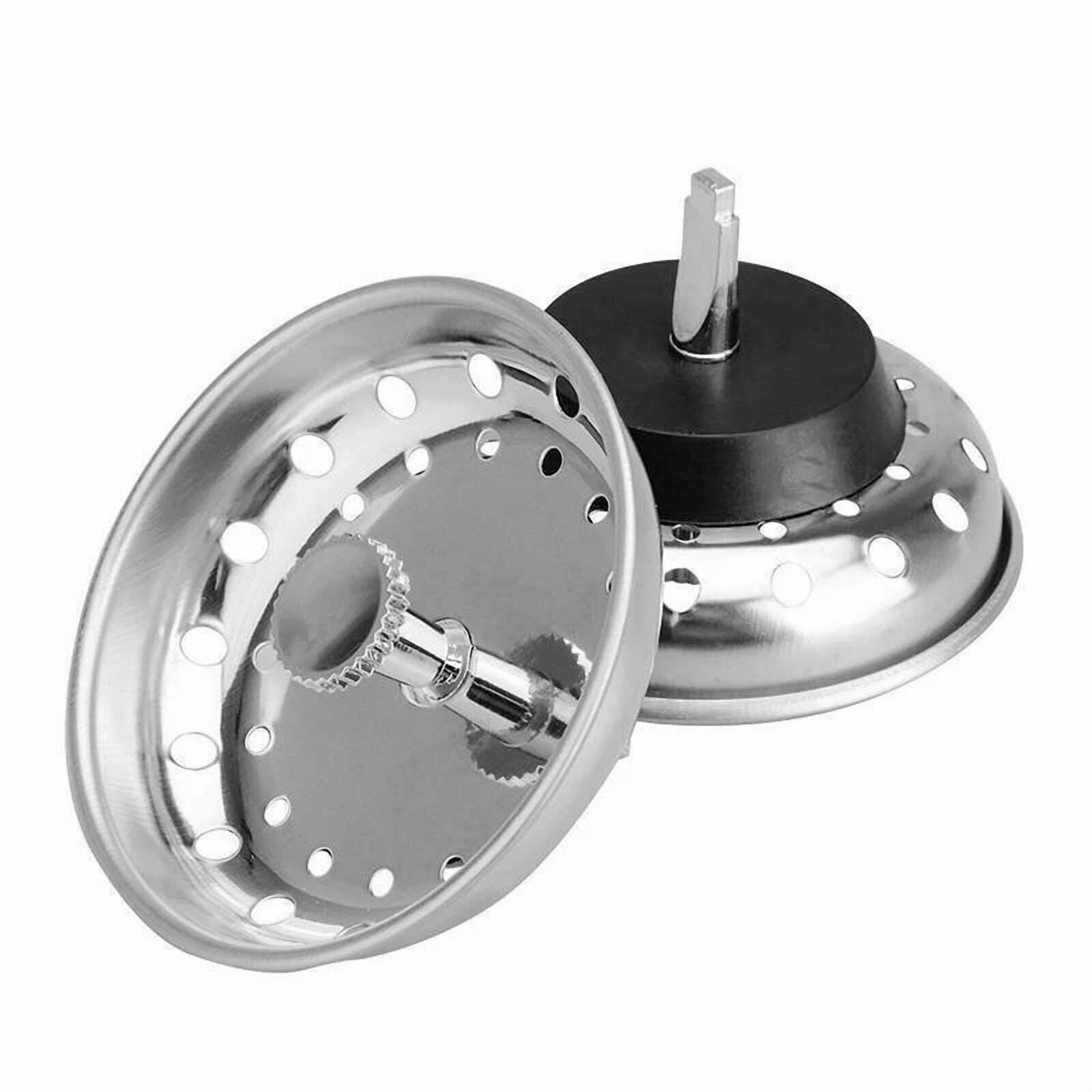 2 Pack Kitchen Sink Drain Stopper Basket Strainer Waste Plug Stainless ...