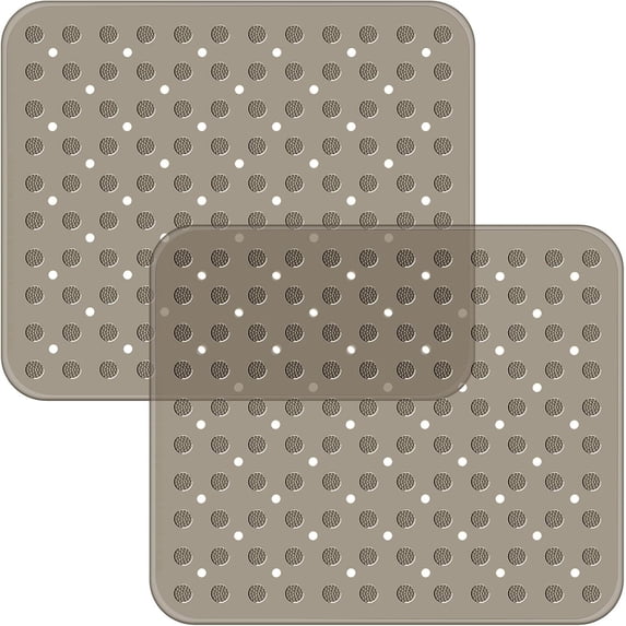 2 Pack Kitchen Sink Mat Plastic Protect Mat PVC Kitchen Adjustable ...