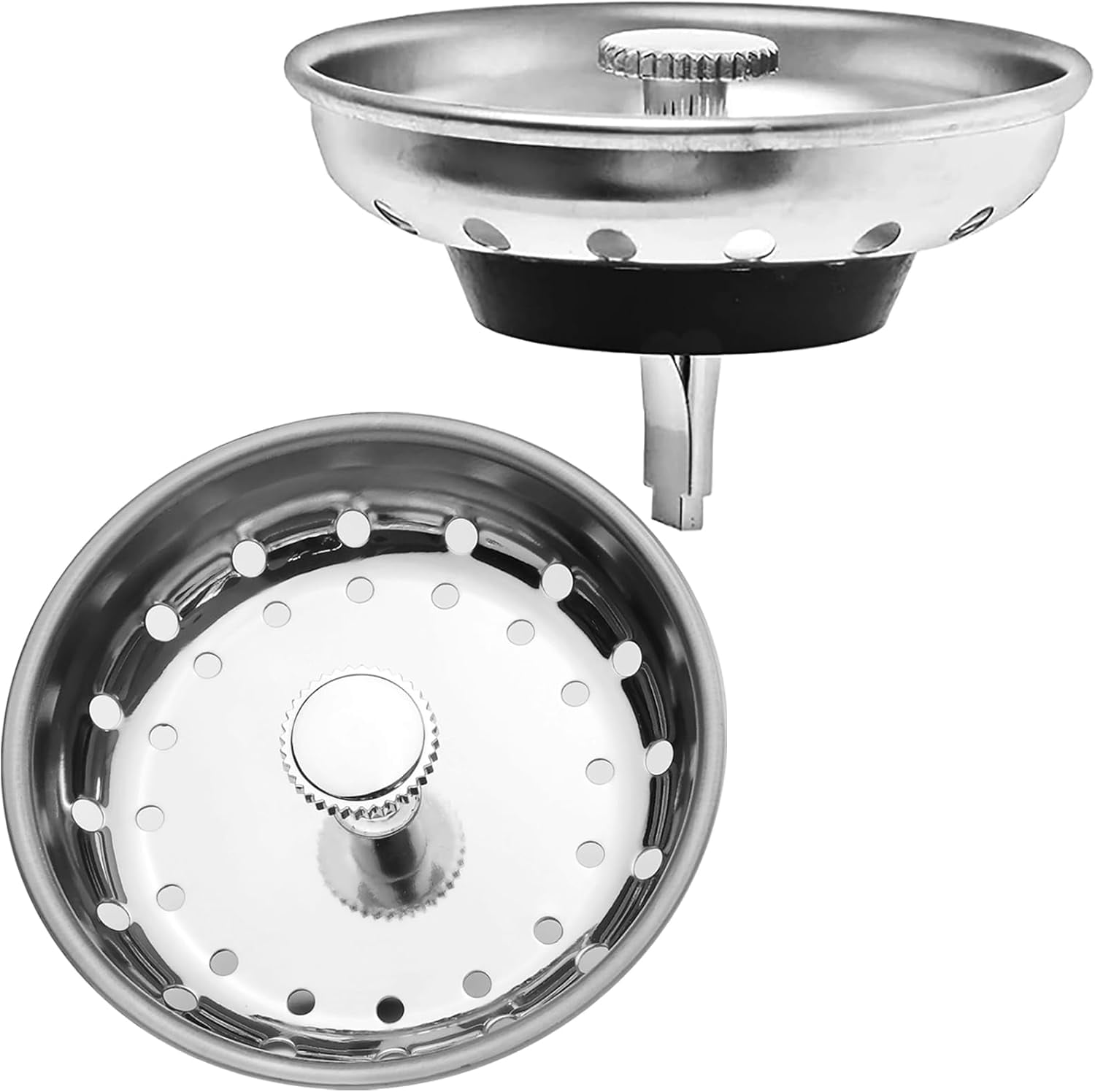 2 Pack - Kitchen Sink Strainer and Stopper Combo for Standard 3-1/2 ...