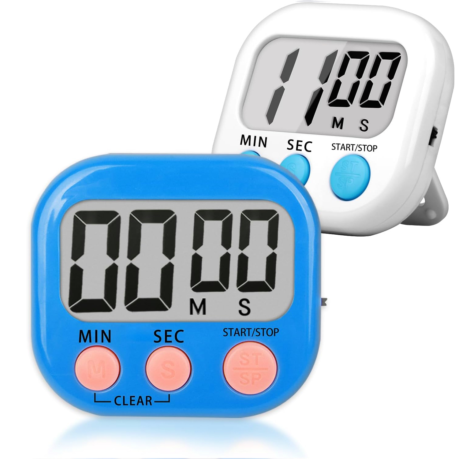 2 Pack Kitchen Visual Timers for Kids Teachers, Cooking and Baking with ...