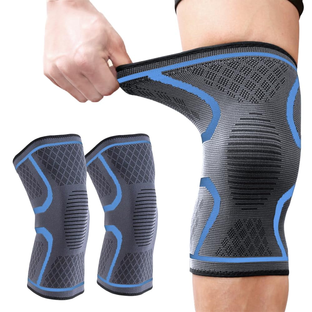 2 Pack Knee Brace for Women Man, Knee Compression Sleeve for Knee Pain ...