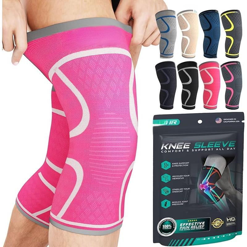 2 Pack Knee Brace for Women & Men - Workout Knees Compression Sleeve ...