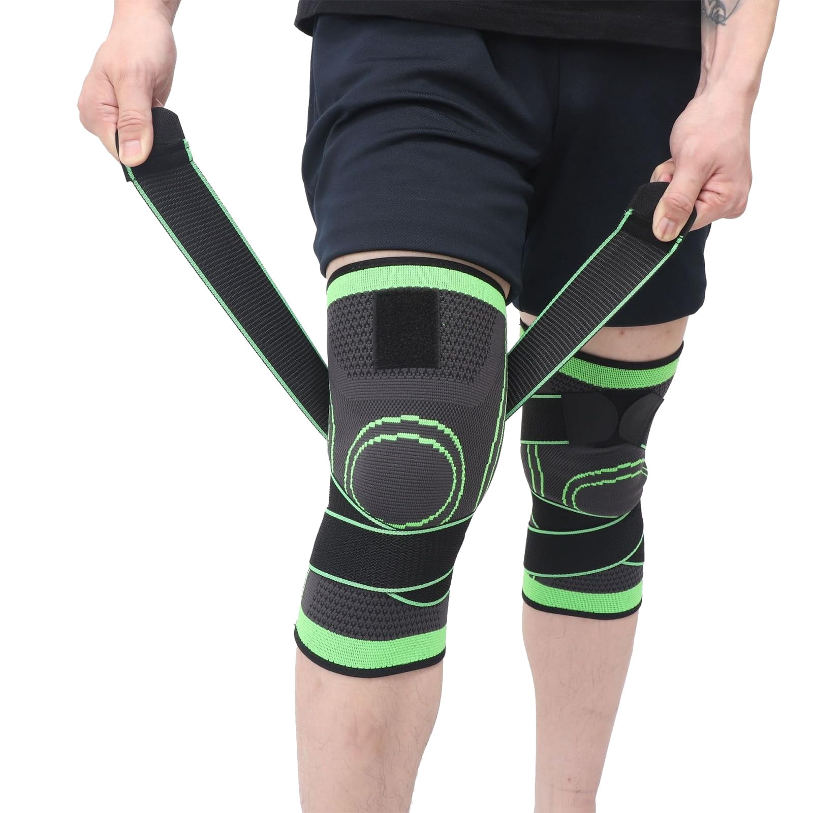 2 Pack Knee Wraps for Pain Relief, Knee Wrap Knee Compression Sleeve ...