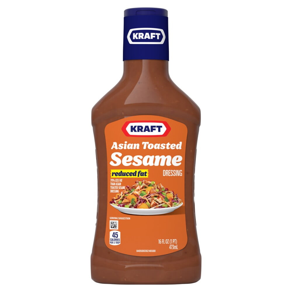 Kraft Reduced Fat Asian Toasted Sesame Salad Dressing, 2 Pack, Oriental ...