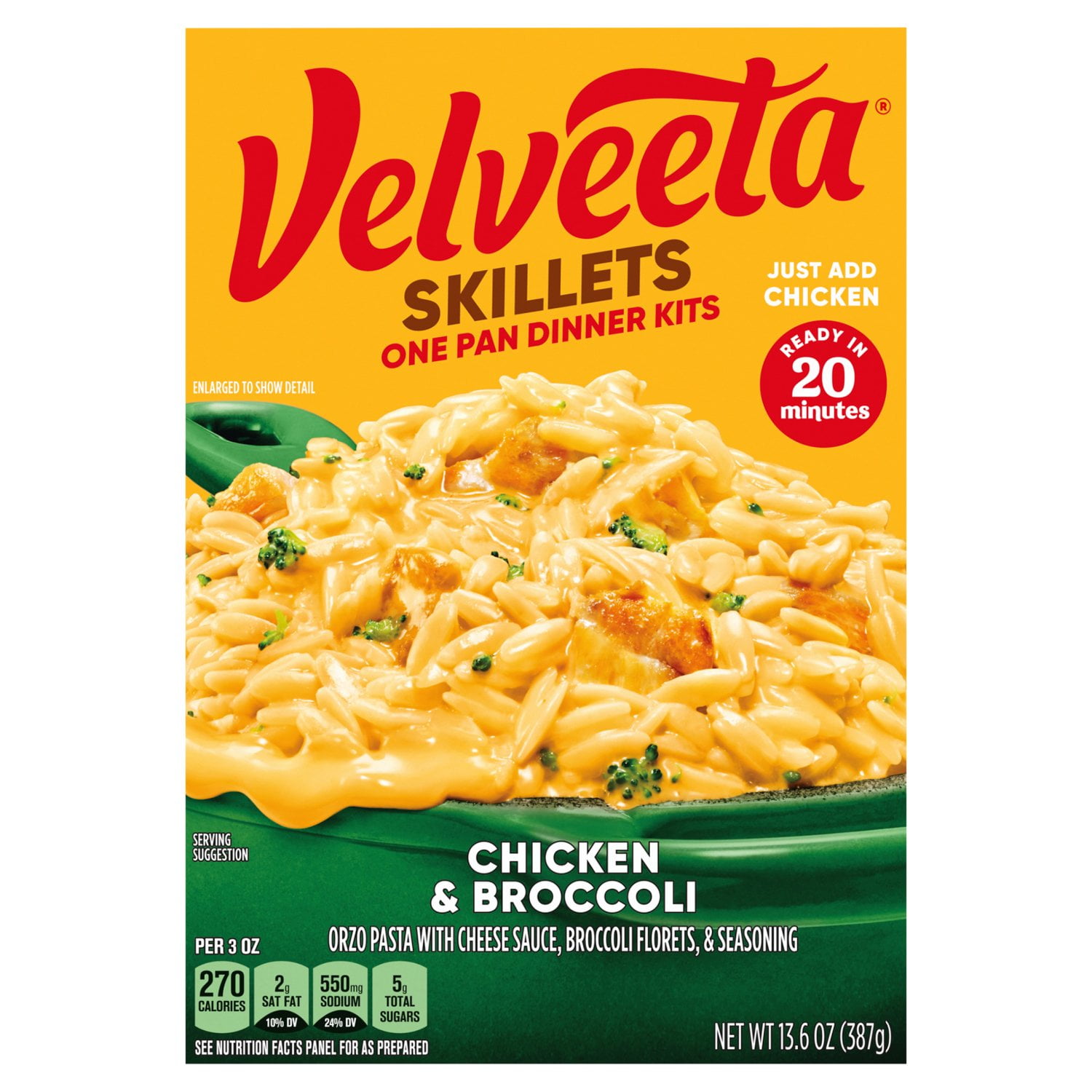 2 Pack - Kraft Velveeta Skillets Dinner Kit Cheesy Chicken And Broccoli ...