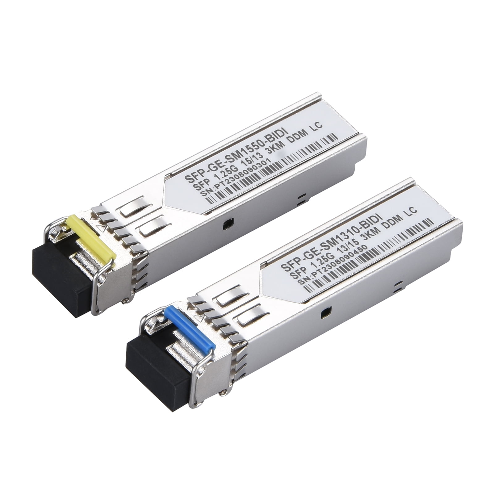 2-Pack LC Single-Mode SFP Modules, 1310nm/1550nm, 3KM Reach for High ...