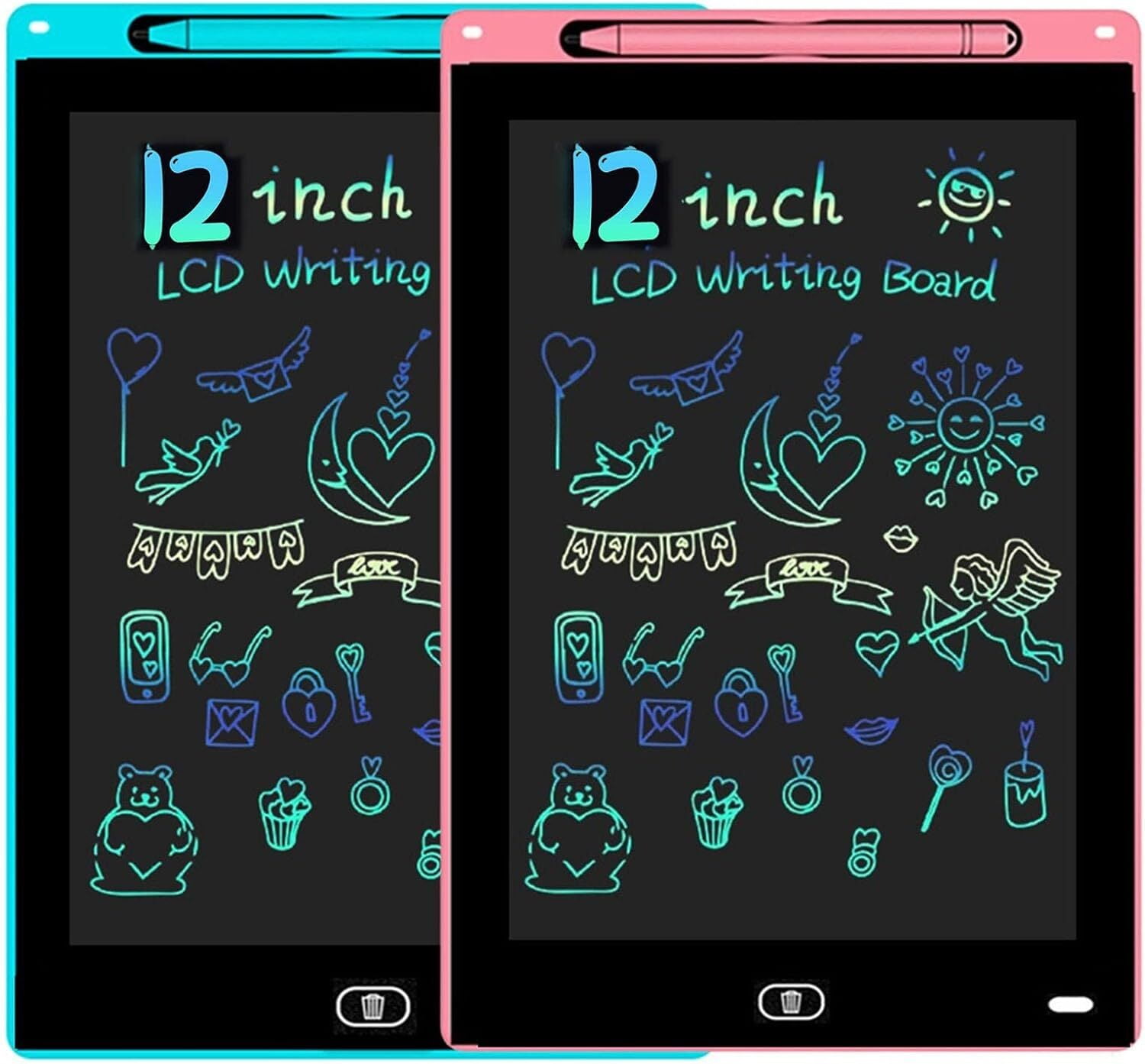 2 Pack LCD Writing Tablet, Electronic Drawing Writing Board, Erasable ...