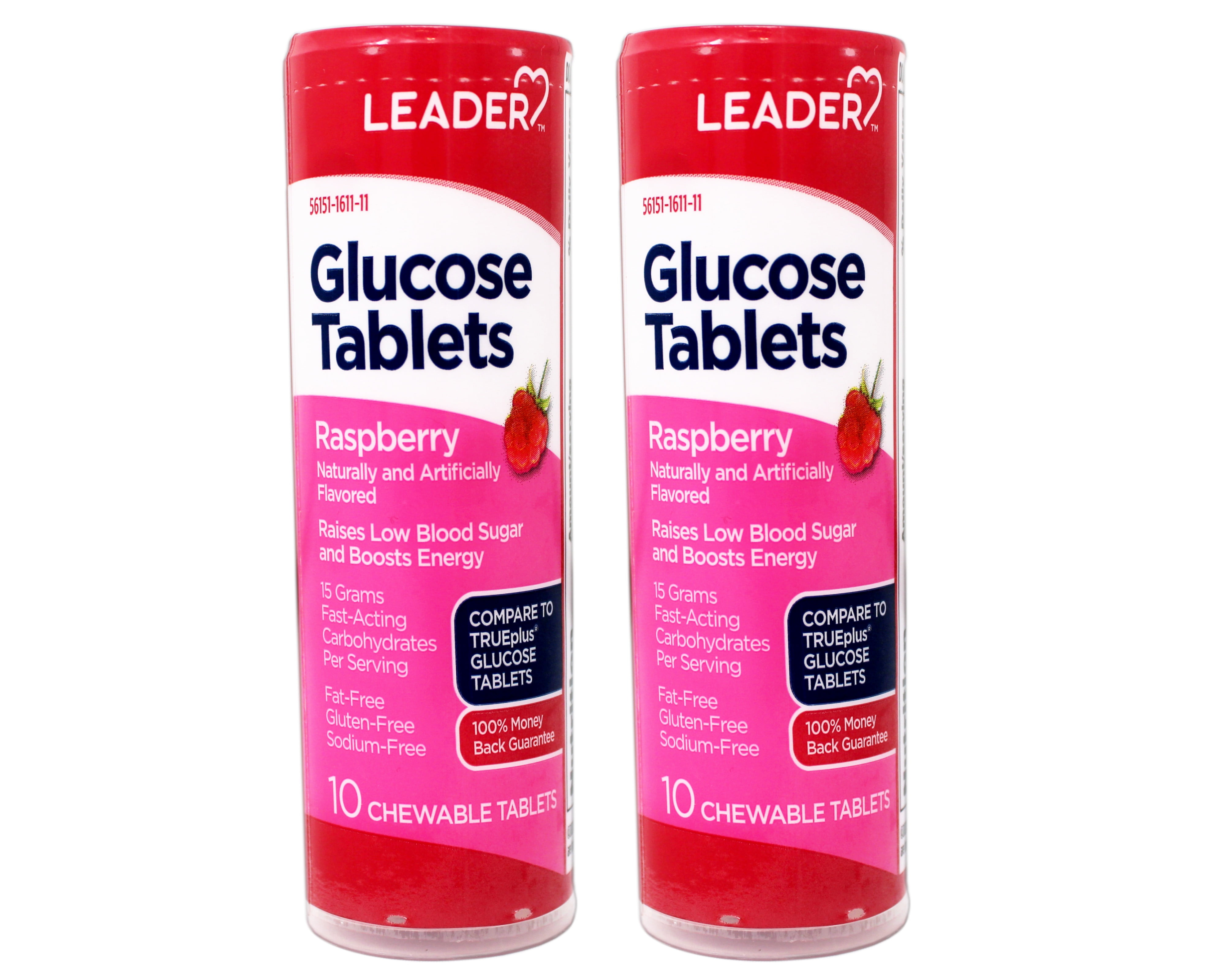 2 Pack - LEADER Glucose Tablets, Energy and Blood Sugar Support ...