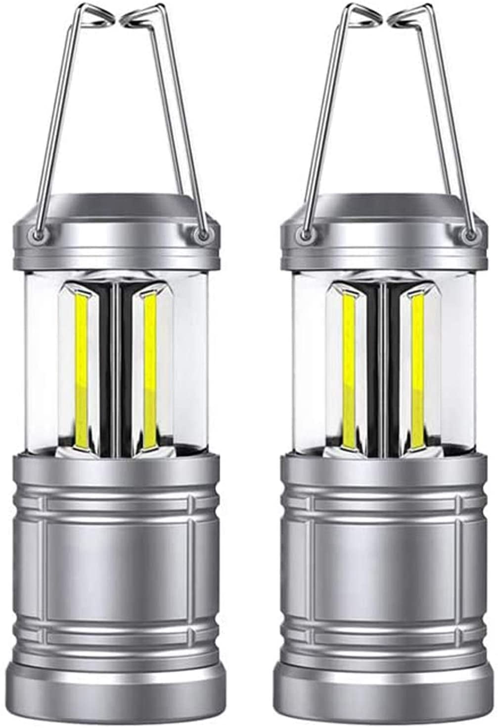 2 Pack LED Camping Lantern - 500 Lumens ,Collapsible LED Lanterns for ...