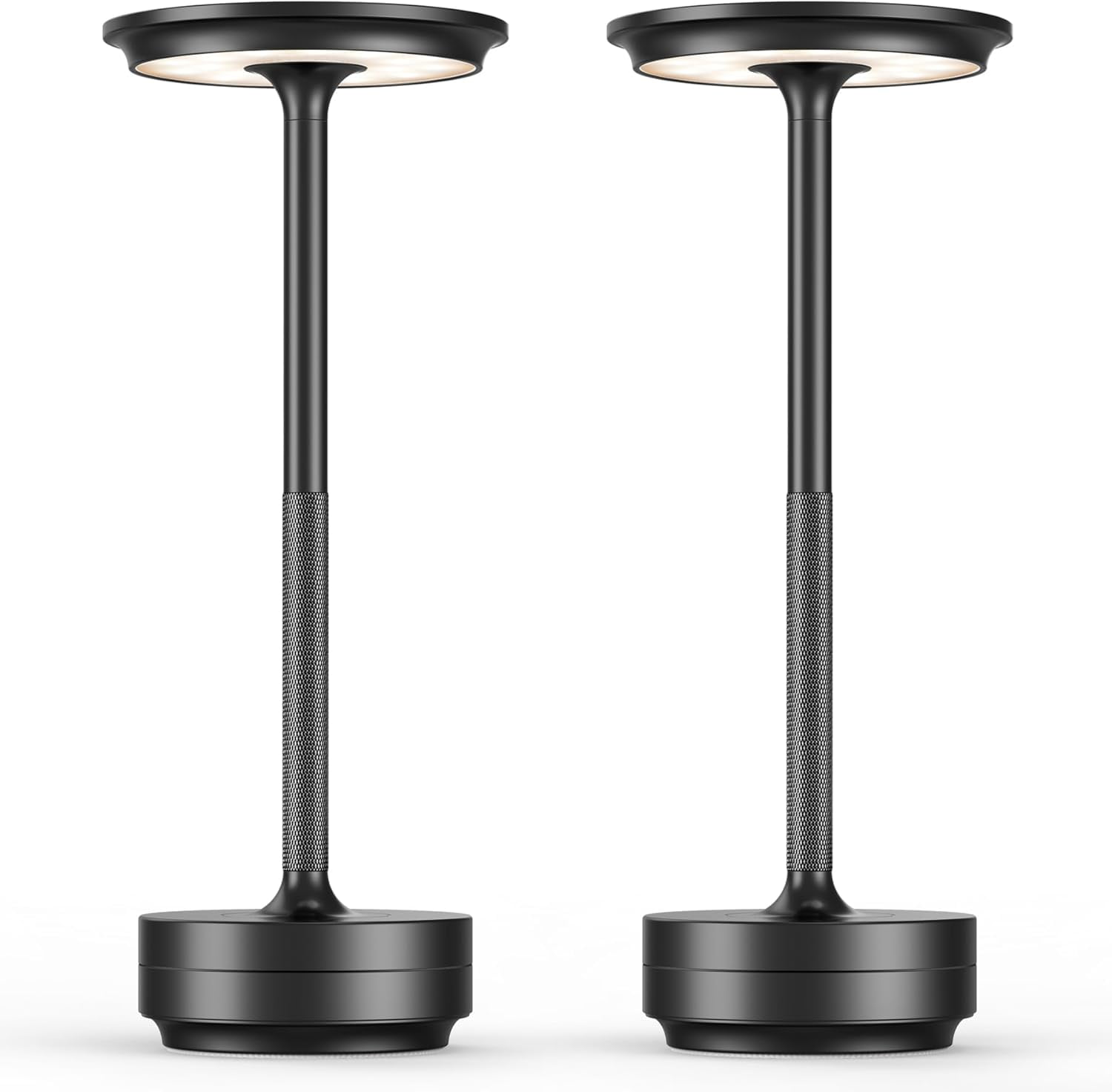2 Pack LED Cordless Table Lamps, Portable Rechargeable LED Battery ...