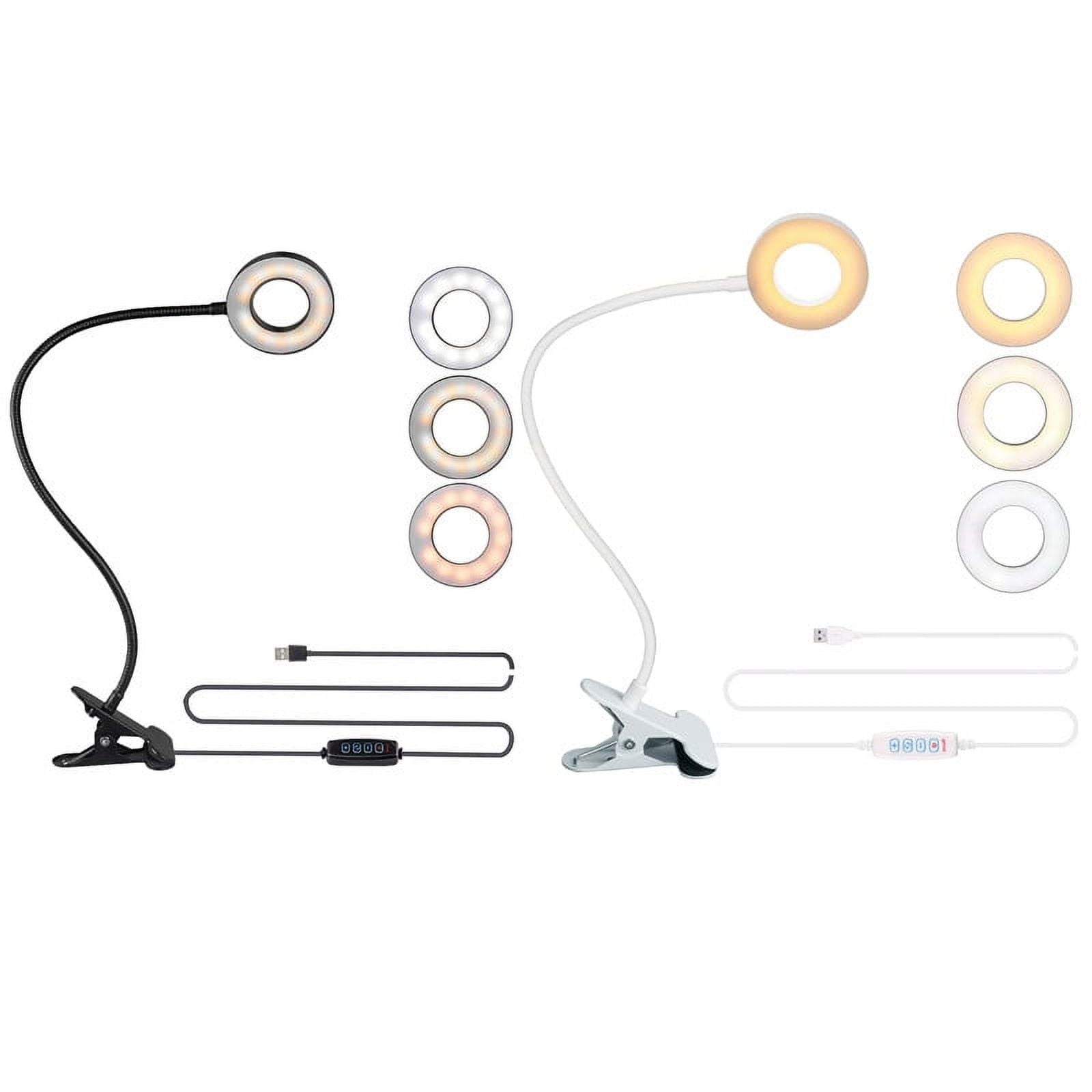 2 Pack LED Desk Light with Clamp for Video Conference Lighting, Clip on ...