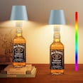 2 Pack LED Dimmable Bottle Lamp 3000k+RGB, IP54 Wireless Bottle Lamp ...