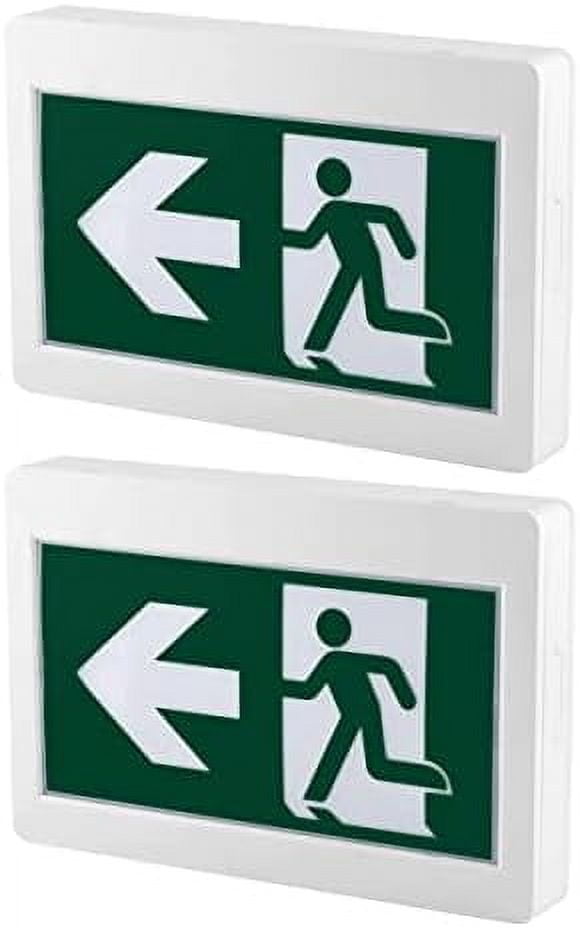 2 Pack LED Emergency Exit Sign Lights| Battery Backup| Dual Side ...
