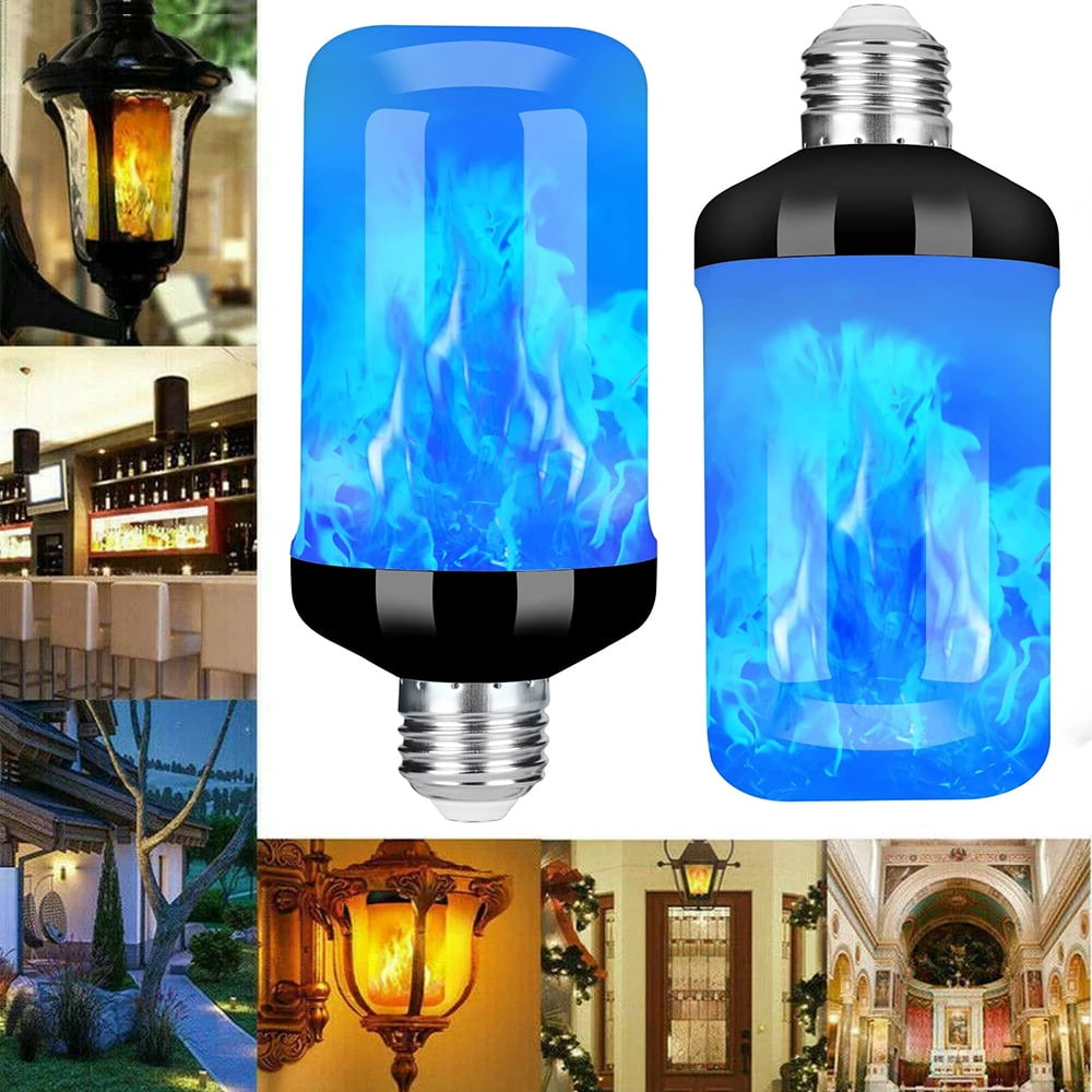 2 Pack LED Flame Light Bulb, Upgraded 4 Modes Fire Light Bulbs with ...