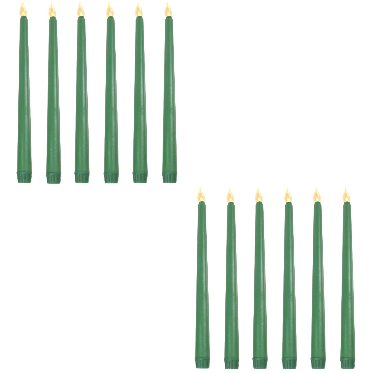 2 Pack LED Floating Candles Flameless Candlesticks Colored Lights Green ...