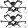 2 Pack LED Garage Lights 200W Deformable 20000LM Close to Ceiling Light ...