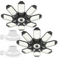 2-Pack 250W LED Garage Lights, 8+1 Deformable Panels, 25000LM Indoor ...