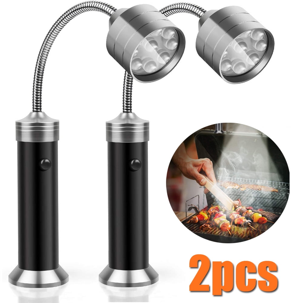 2 Pack LED Grill Lights BBQ Grill Ultra-Bright Lights - Walmart.com