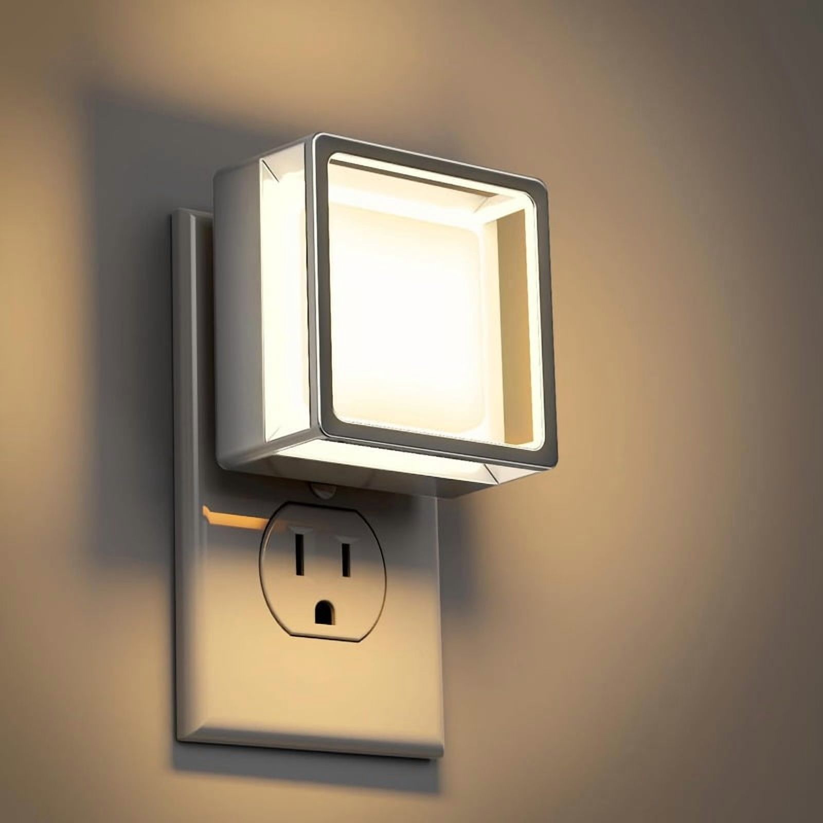 2 Pack LED Night Light Plug-in – Dusk-to-Dawn Sensor, Dimmable ...