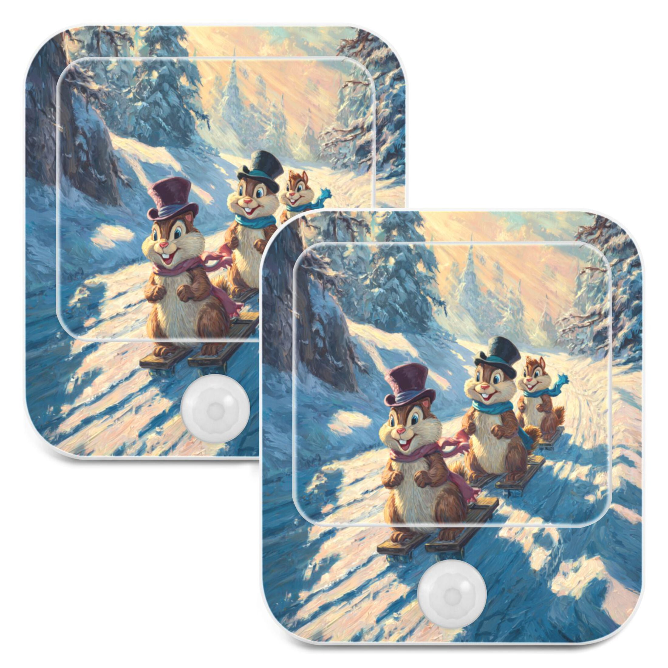 2 Pack LED Sensor Night Light Motion 3 Modes for Stairway Bedroom ...