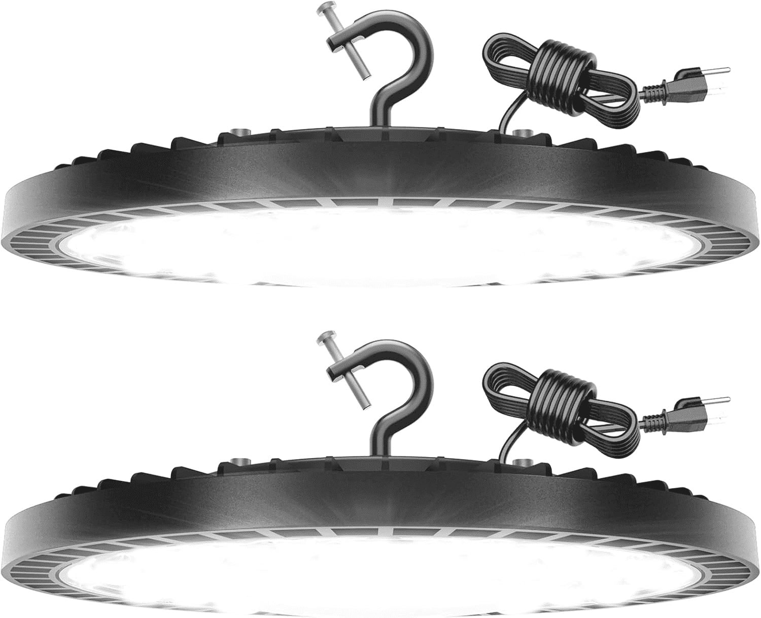 TIMOTOP 2-pack LED High Bay Lights, 200W 28000LM Shop Lights w/ 6.6ft ...