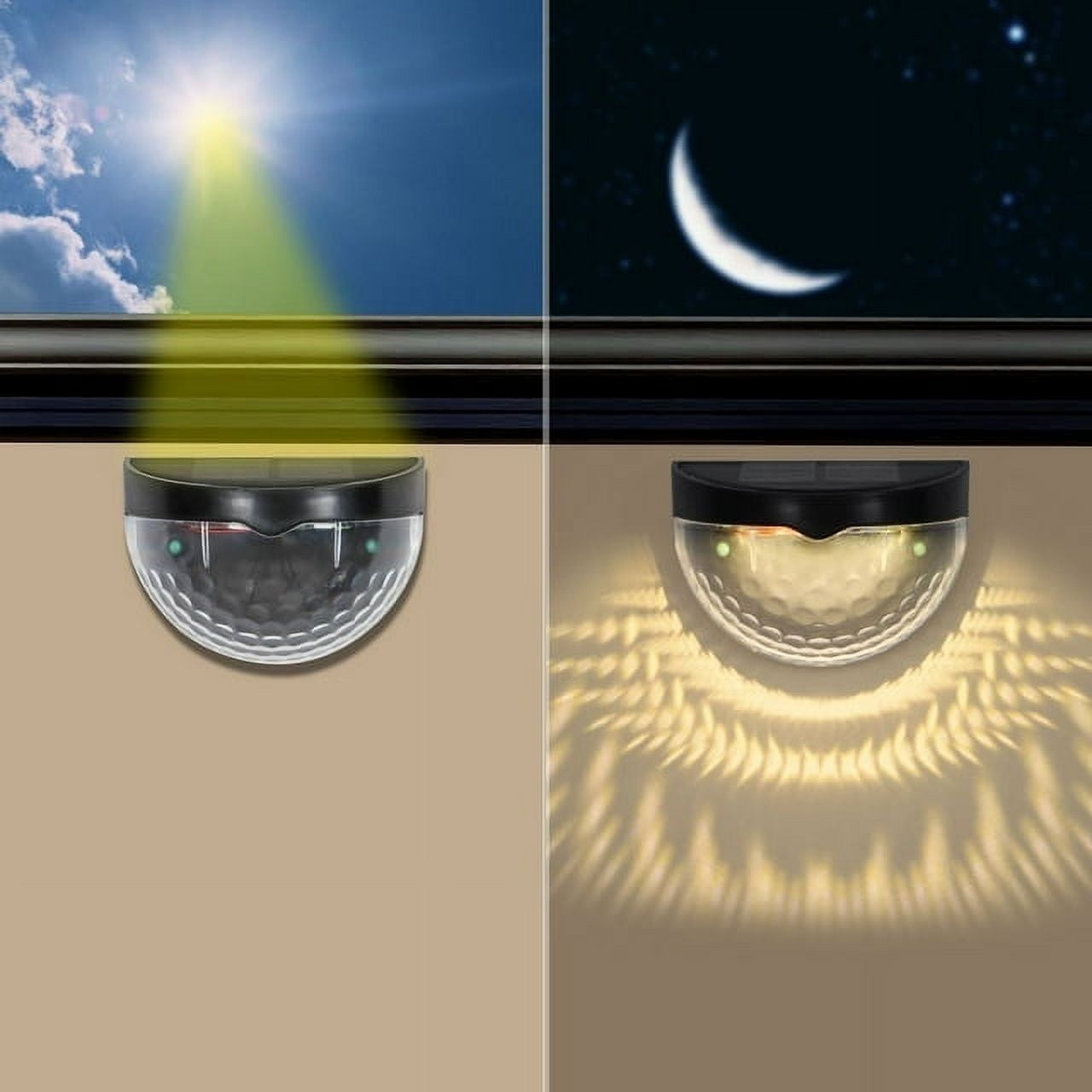 2 Pack LED Solar Landscape Lighting, LED Post Deck Cap Landscape Lights ...