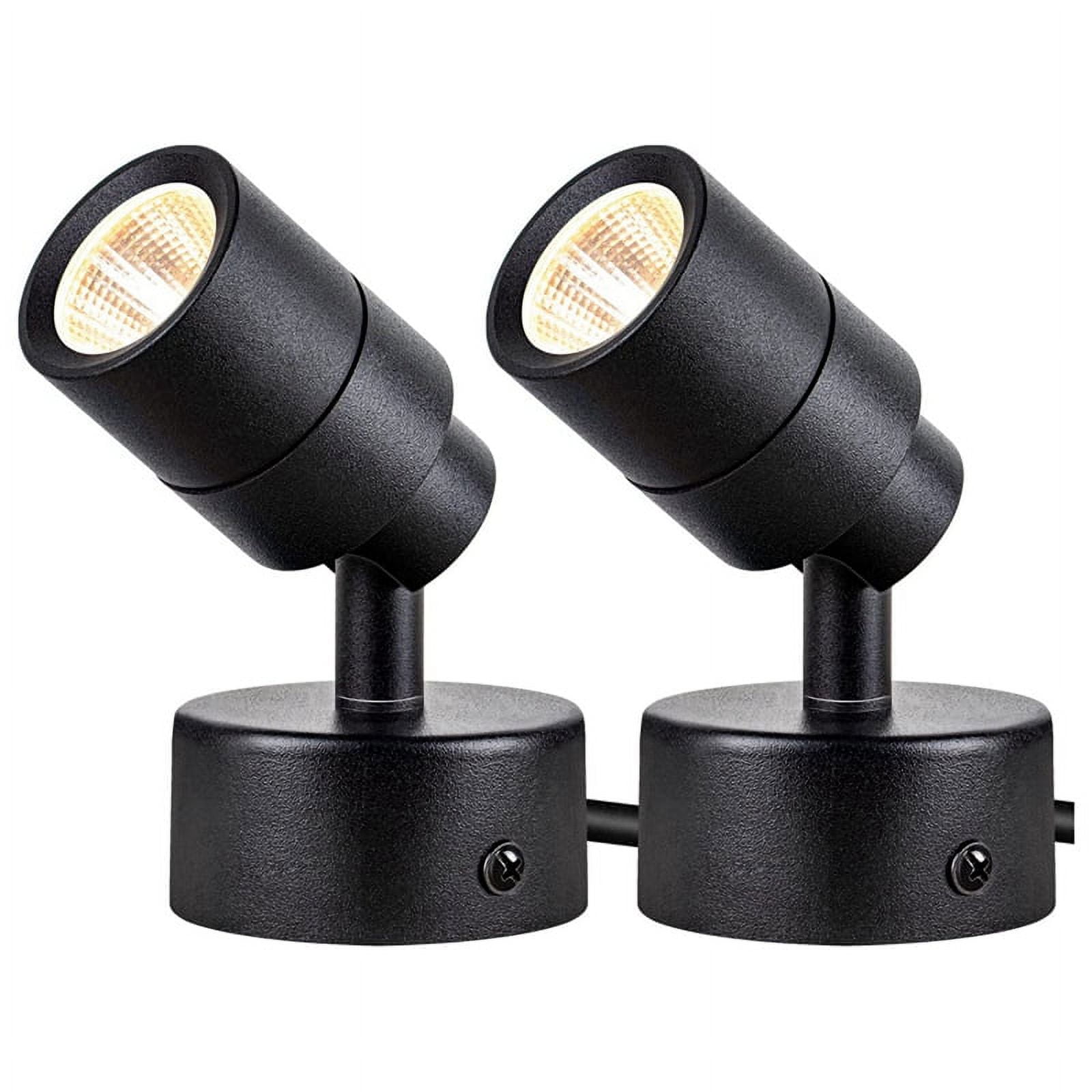 2 Pack LED Spot Lights Indoor, 3W Up Lights Indoor Floor Spotlight ...