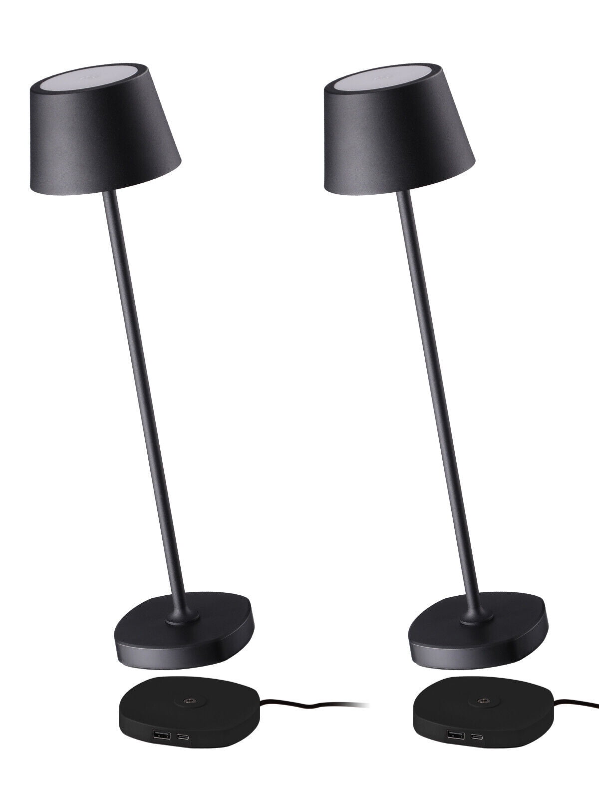 2 Pack Rechargeable Cordless LED Table Lamp, Dimmable Desk Lamp for ...