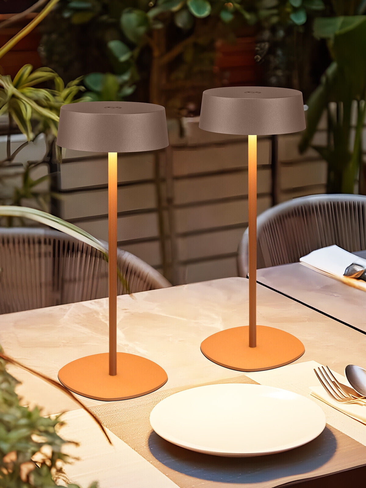 2 Pack Cordless LED Table Lamp, Aluminum Portable Rechargeable Desk ...