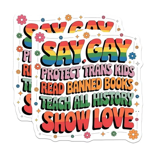 (2 Pack) LGBTQ Pride Magnets - Rainbow Letters - Inspirational Quotes ...