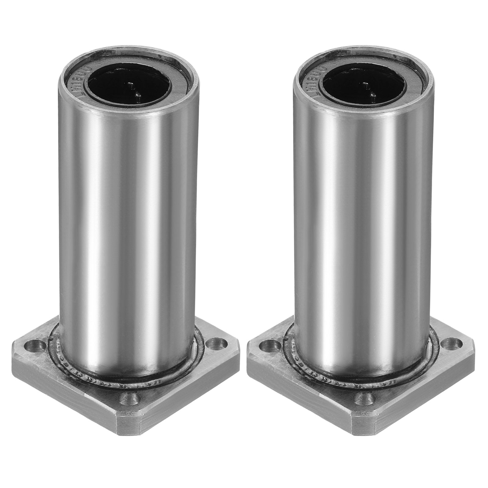 2 Pack LMK16LUU Linear Ball Bearings, 16mm Bore Square Flange Linear ...
