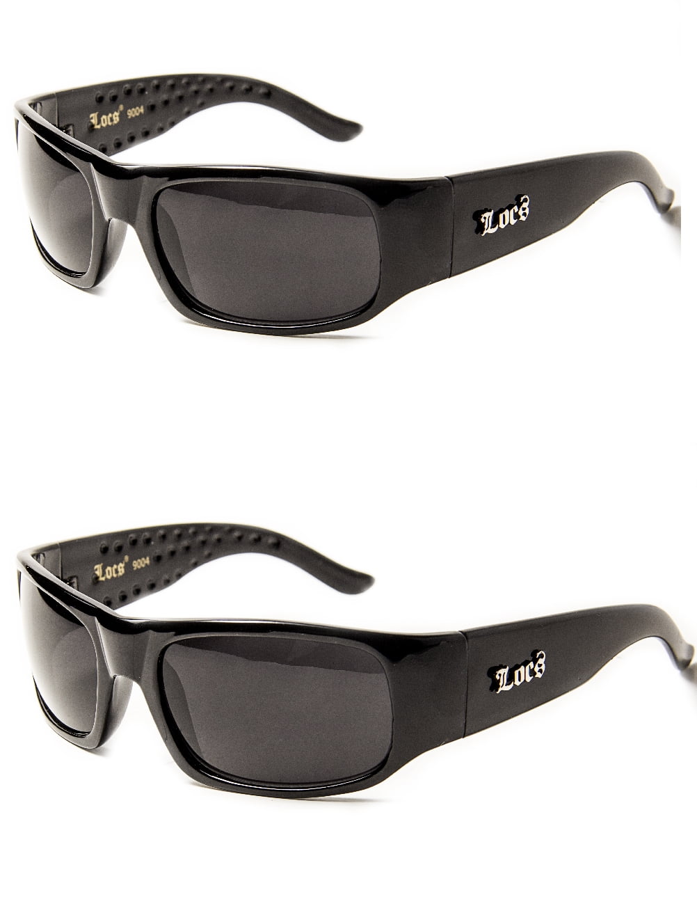 2 Pack LOCS HARDCORE New BLACK 0004 Men's Sunglasses Free Shipping - Walmart.com