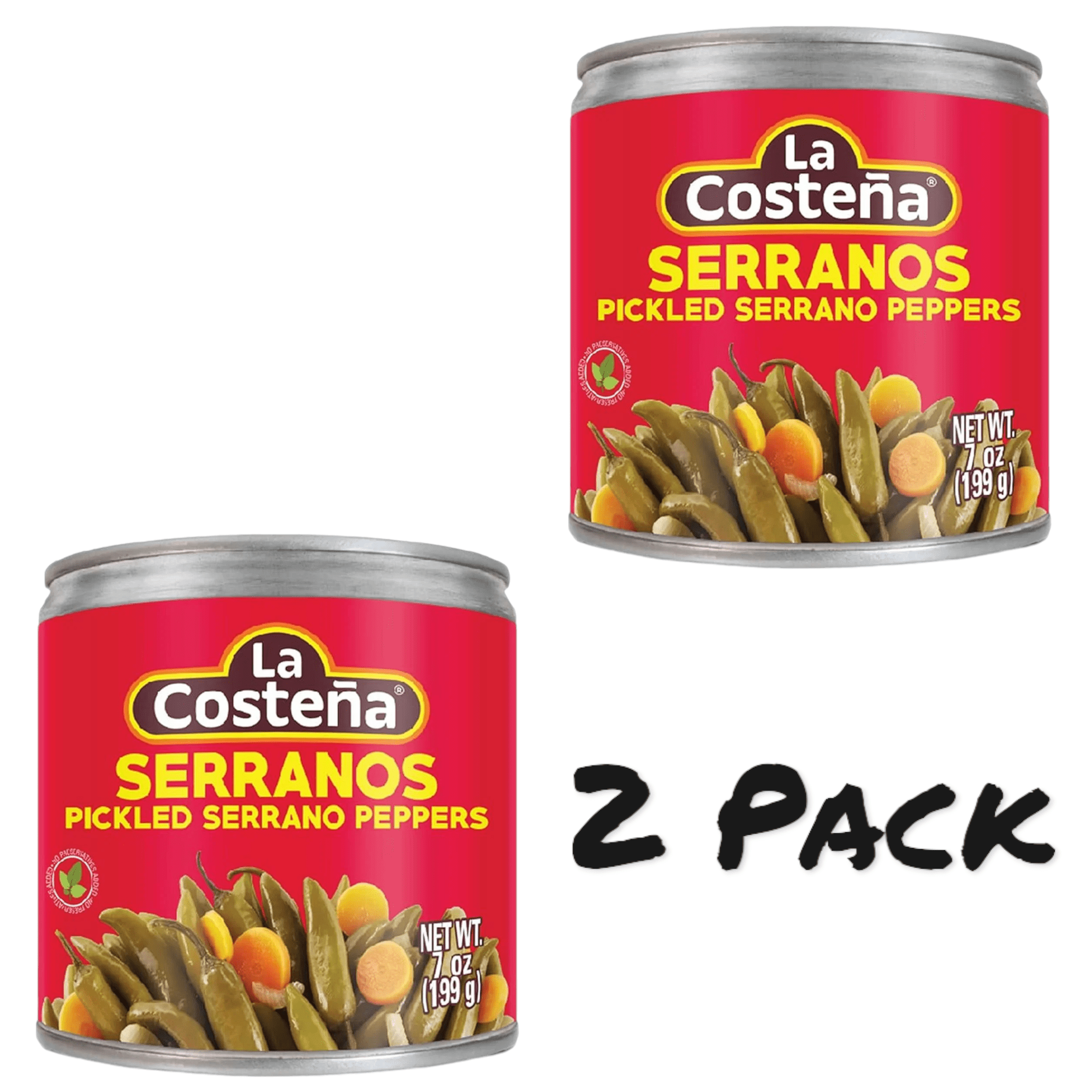 ( 2 Pack ) La Costena Serranos Peppers, 7 Oz - Walmart.com
