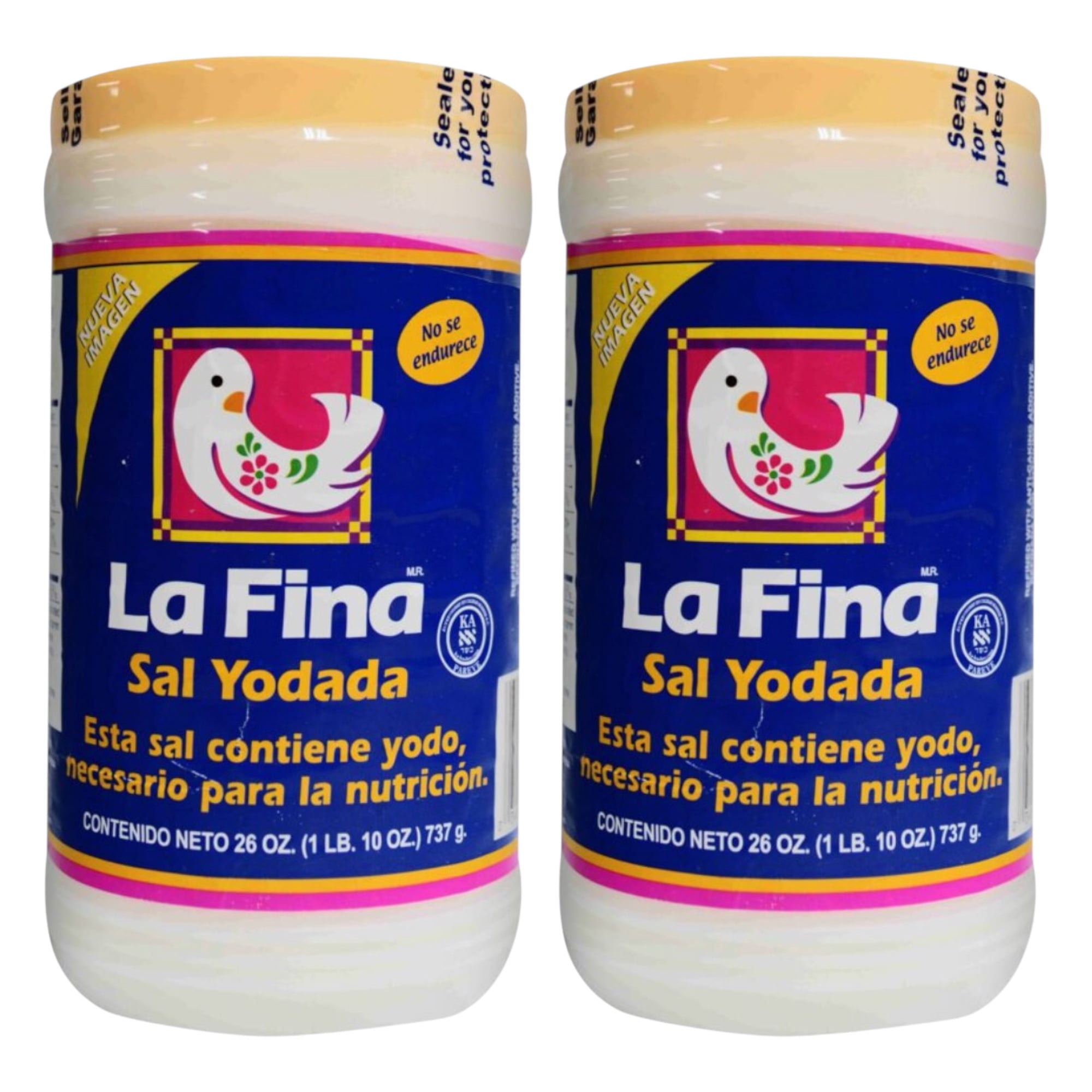( 2 Pack ) La Fina 26 oz iodized salt - Walmart.com