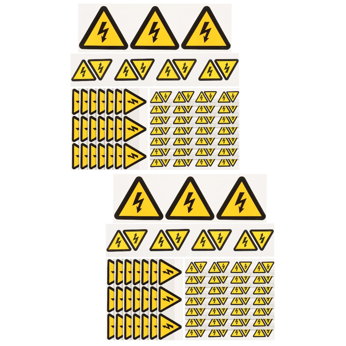 2 Pack Label Warning Sticker Yellow Safety Tab Nail Stickers - Walmart.com