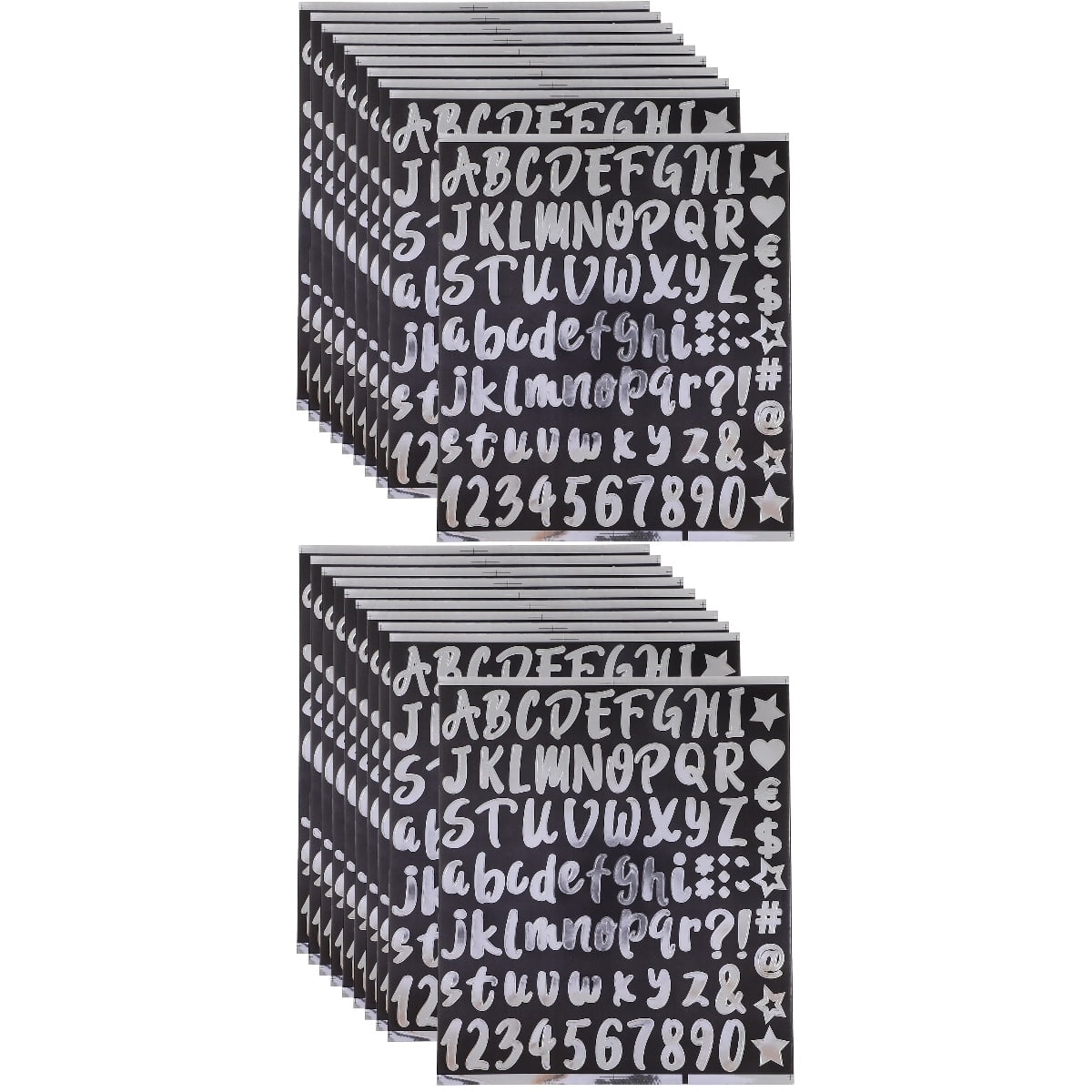 2 Pack Labels Alphanumeric Kit Peel and Stick Stickers 21.5x18.5x0.1cm ...