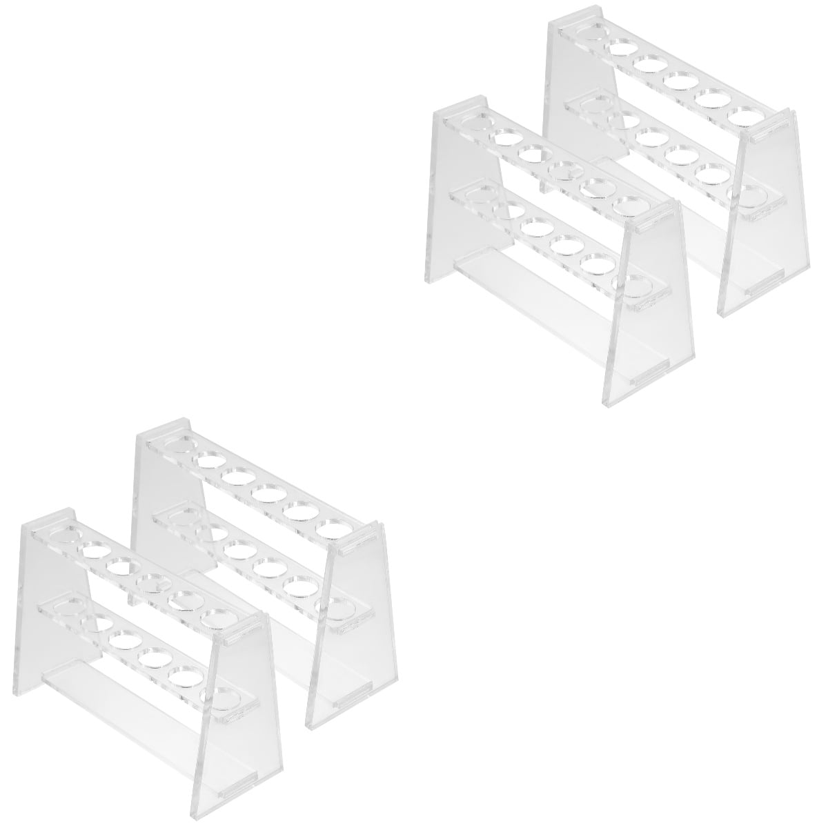 WRITWAA Test Tube Organizer Acrylic Laboratory Use 4Set 13.5X9Cm ...