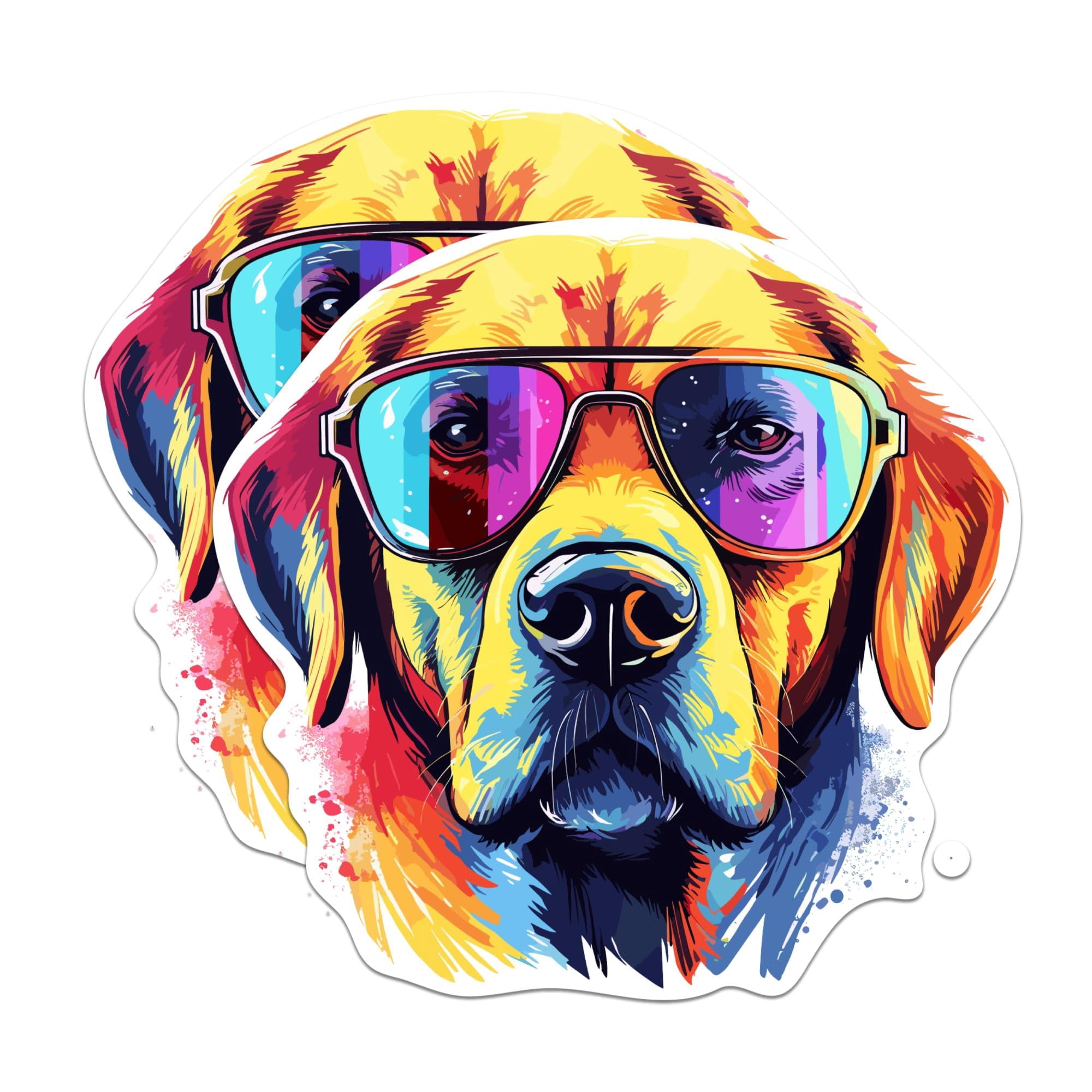 (2 Pack) Labrador Dog Magnets - Labrador with Sunglasses - Choose ...
