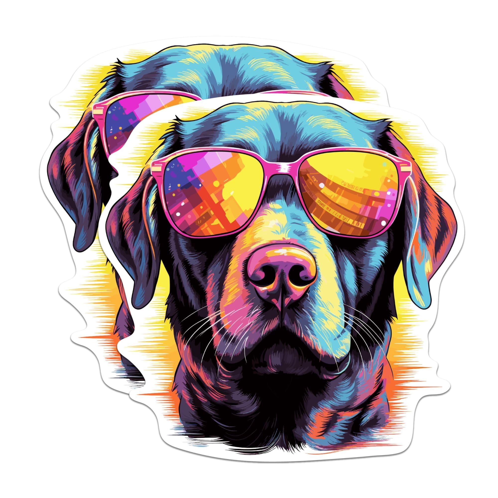(2 Pack) Labrador Retriever Dog Magnets - Labrador Retriever with ...